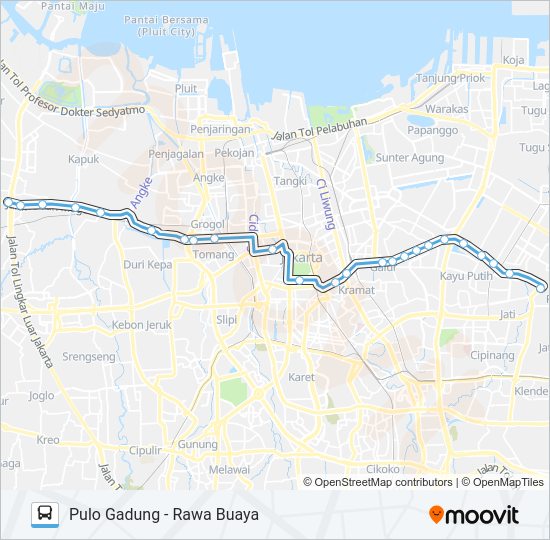 Rute 2A: Jadwal, Pemberhentian & Peta - Rawa Buaya Via Balai Kota ...
