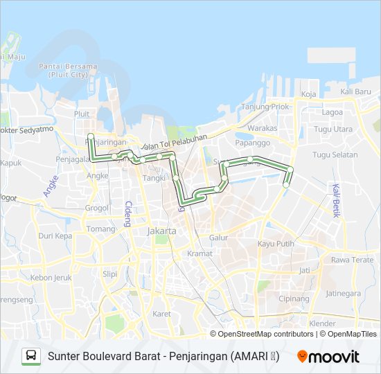 Rute M12: Jadwal, Pemberhentian & Peta - Penjaringan (Diperbarui)