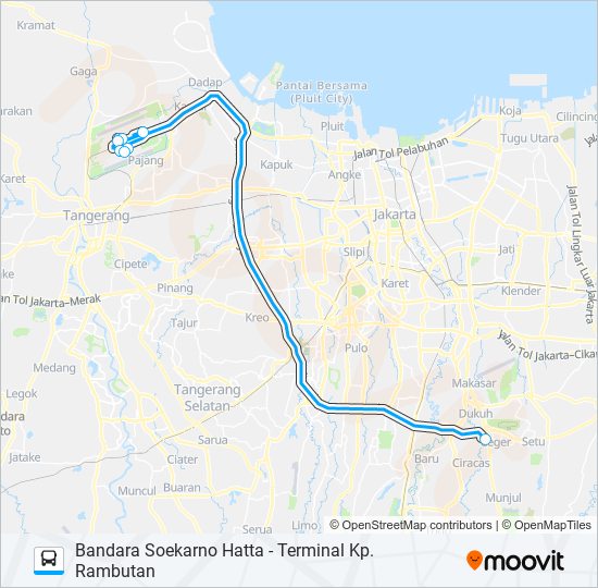 Rute jac kp rambutan: Jadwal, Pemberhentian & Peta - Bandara Soekarno Hatta (Diperbarui)
