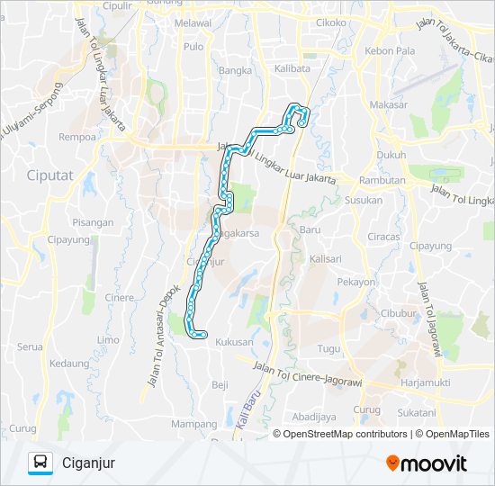 Rute JAK47 AMARI: Jadwal, Pemberhentian & Peta - Ciganjur (Diperbarui)