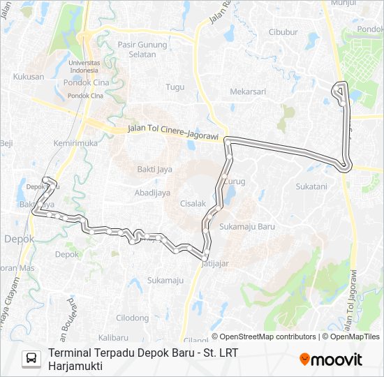 Rute TRANS DEPOK: Jadwal, Pemberhentian & Peta - Terminal Terpadu Depok Baru (Diperbarui)