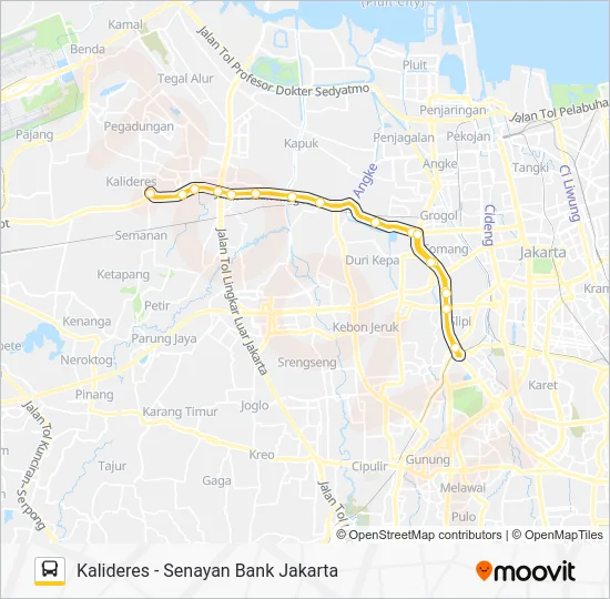 Rute 3F: Jadwal, Pemberhentian & Peta - Petamburan Dan Kalideres ...