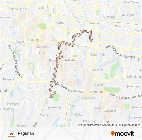 Rute 5N: Jadwal, Pemberhentian & Peta - Ragunan (Diperbarui)
