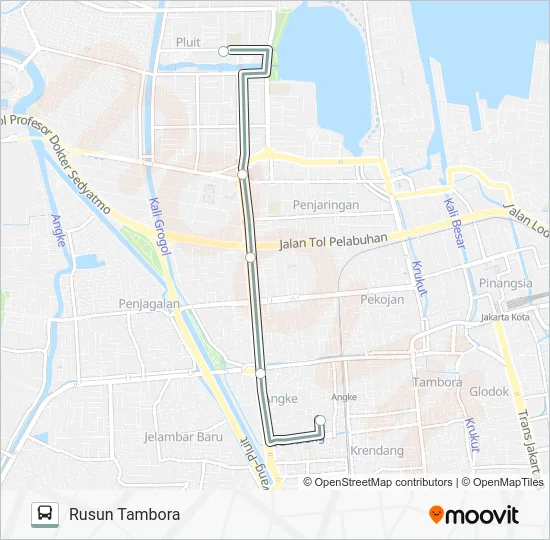 Rute 9F: Jadwal, Pemberhentian & Peta - Rusun Tambora (Diperbarui)