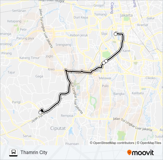 Rute jrc bintaro jaya: Jadwal, Pemberhentian & Peta - Thamrin City ...