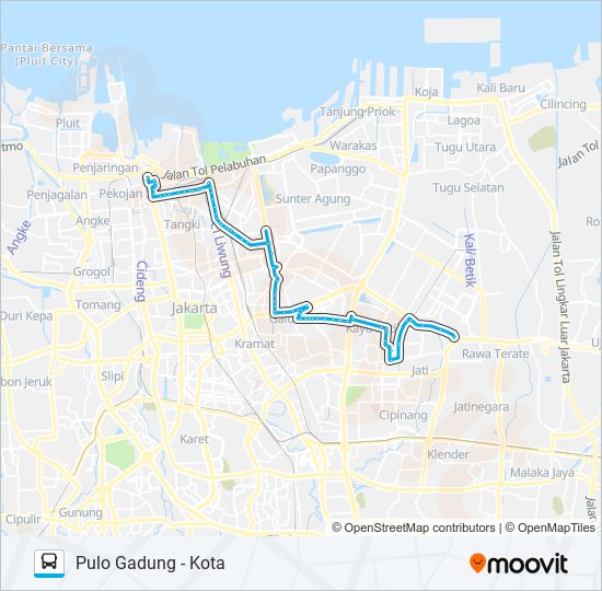 Rute jak33: Jadwal, Pemberhentian & Peta - Kota (Diperbarui)