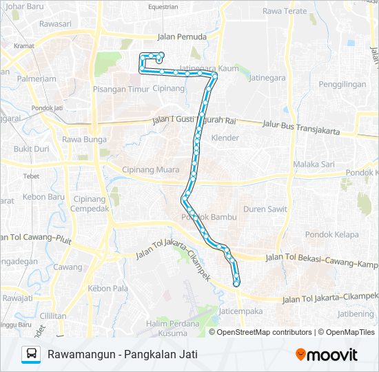 Rute jak35: Jadwal, Pemberhentian & Peta - Pangkalan Jati (Diperbarui)