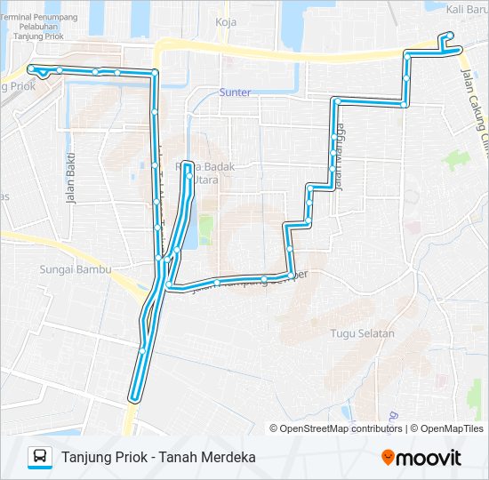 Rute JAK117: Jadwal, Pemberhentian & Peta - Tanjung Priok (Diperbarui)