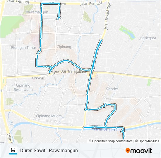 Rute jak26: Jadwal, Pemberhentian & Peta - Rawamangun (Diperbarui)