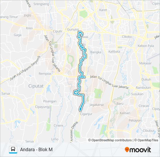 Rute jak31: Jadwal, Pemberhentian & Peta - Andara (Diperbarui)