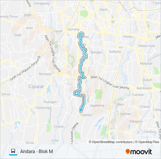 Rute jak31: Jadwal, Pemberhentian & Peta - Andara (Diperbarui)