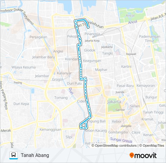 Rute JAK13: Jadwal, Pemberhentian & Peta - Tanah Abang (Diperbarui)