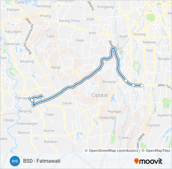 s12 Route: Schedules, Stops & Maps - BSD (Updated)