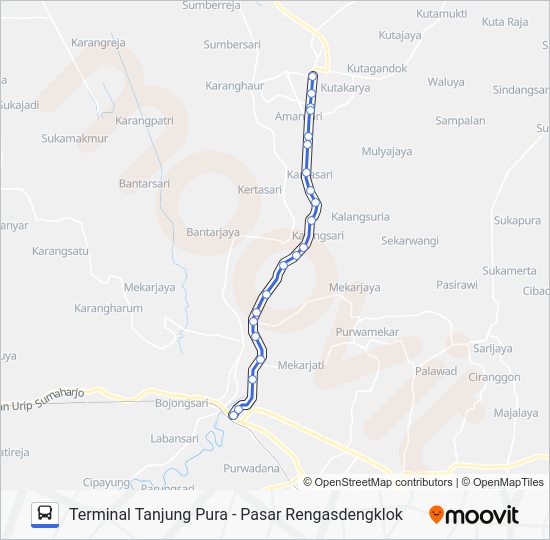 Rute TJ PURA RENGASDENGKLOK: Jadwal, Pemberhentian & Peta - Pasar ...
