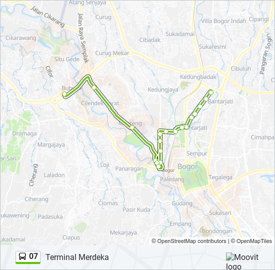 Rute 07: Jadwal, Pemberhentian & Peta - Terminal Merdeka (Diperbarui)