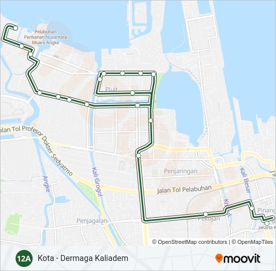 Rute 12A: Jadwal, Pemberhentian & Peta - Kaliadem (Diperbarui)
