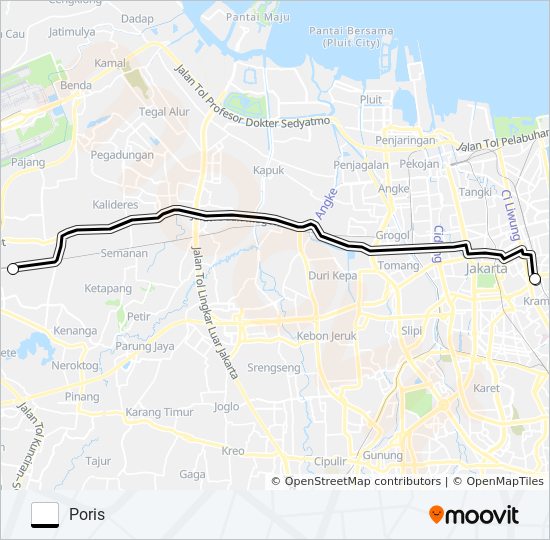 Rute transjabodetabek poris pasar senen: Jadwal, Pemberhentian & Peta ...