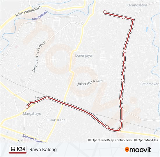 Rute k34: Jadwal, Pemberhentian & Peta - Rawa Kalong (Diperbarui)