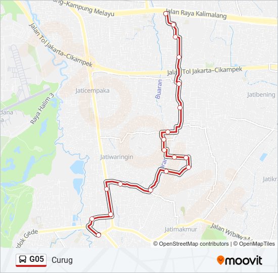 Rute g05: Jadwal, Pemberhentian & Peta - Curug (Diperbarui)