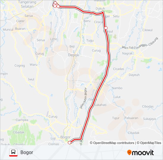 transjabodetabek lebak bulus bogor Route: Schedules, Stops & Maps ...