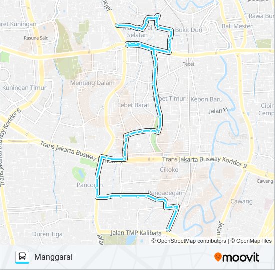 m34 Route: Schedules, Stops & Maps - Manggarai (Updated)