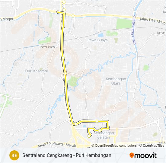 Rute 3e: Jadwal, Pemberhentian & Peta - Puri Kembangan (Diperbarui)