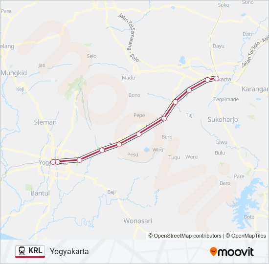 krl Route: Schedules, Stops & Maps - Yogyakarta (Updated)