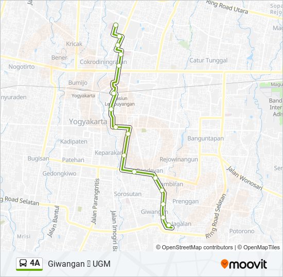 Rute 4a: Jadwal, Pemberhentian & Peta - Ugm (Diperbarui)