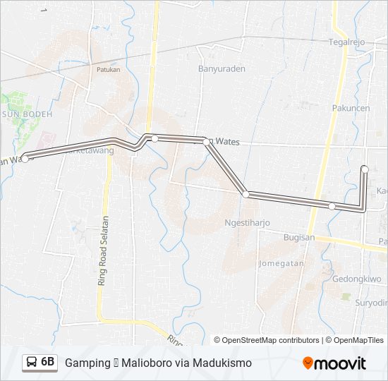 6b Route: Schedules, Stops & Maps - Gamping (Updated)
