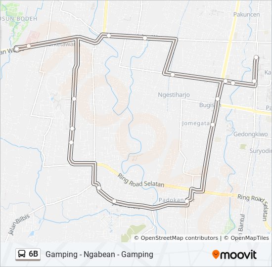 6b Route: Schedules, Stops & Maps - Gamping - Ngabean - Gamping (Updated)