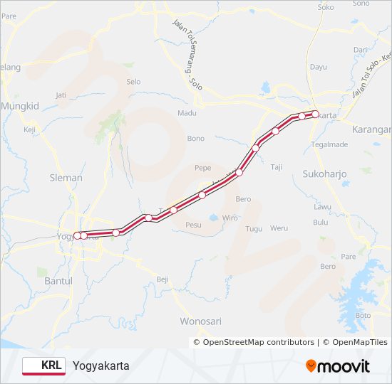 Rute krl: Jadwal, Pemberhentian & Peta - Yogyakarta (Diperbarui)
