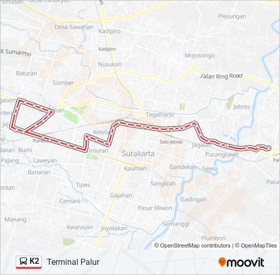 k2 Route: Schedules, Stops & Maps - Terminal Palur (Updated)