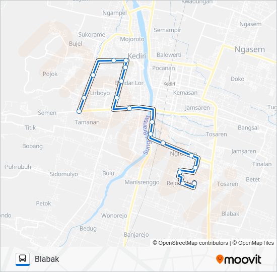 Rute iii: Jadwal, Pemberhentian & Peta - Blabak (Diperbarui)