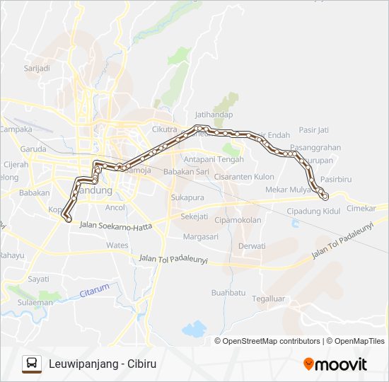 Rute DAMRI 11: Jadwal, Pemberhentian & Peta - Cibiru (Diperbarui)