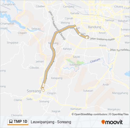 Rute tmp 1d: Jadwal, Pemberhentian & Peta - Leuwipanjang (Diperbarui)