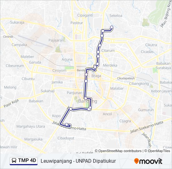 Rute tmp 4d: Jadwal, Pemberhentian & Peta - Leuwipanjang (Diperbarui)