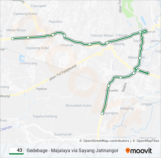 43 Route: Schedules, Stops & Maps - Majalaya (Updated)