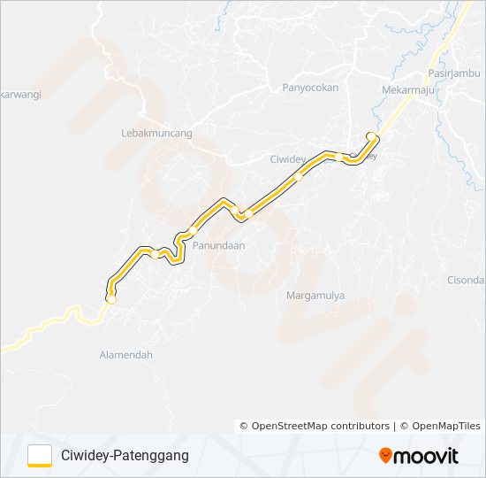 ciwideypatenggang Route: Schedules, Stops & Maps - Ciwidey (Updated)