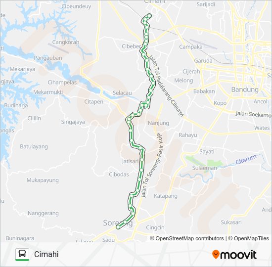 Rute SOREANGCIMAHI: Jadwal, Pemberhentian & Peta - Cimahi (Diperbarui)