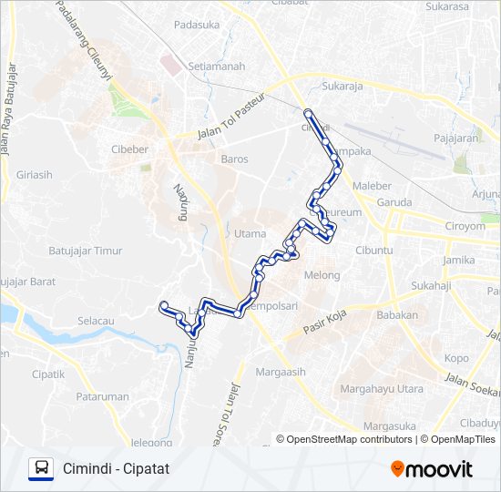 Rute cimindicipatat: Jadwal, Pemberhentian & Peta - Cimindi (Diperbarui)