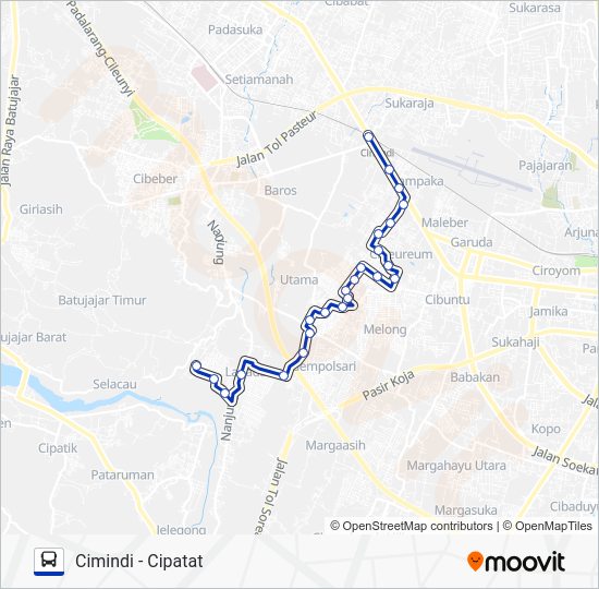 Rute CIMINDICIPATAT: Jadwal, Pemberhentian & Peta - Cimindi (Diperbarui)