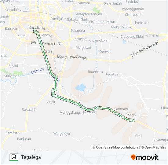 Rute ciparaytegalega: Jadwal, Pemberhentian & Peta - Tegalega (Diperbarui)