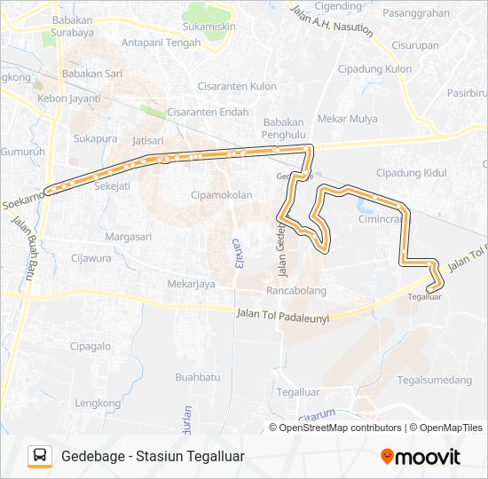 Rute damri tegalluar: Jadwal, Pemberhentian & Peta - Gedebage (Diperbarui)