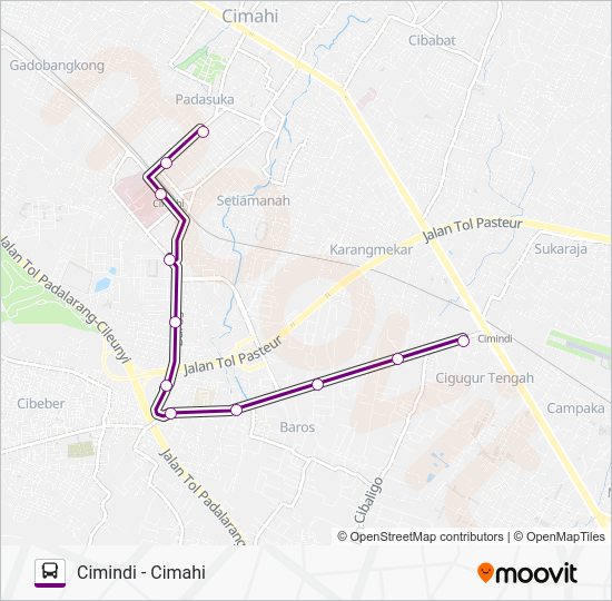 Rute CIMINDICIMAHI: Jadwal, Pemberhentian & Peta - Cimahi (Diperbarui)