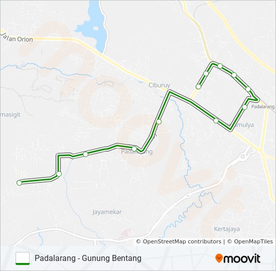 Rute padalaranggnbentang: Jadwal, Pemberhentian & Peta - Gunung Bentang ...