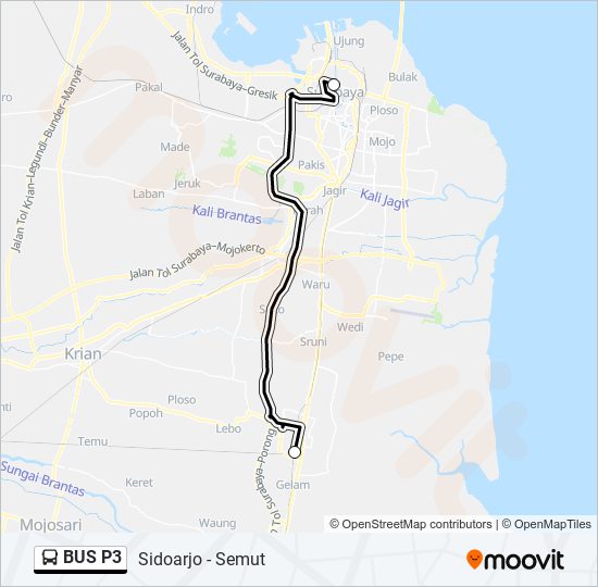 Rute bus p3: Jadwal, Pemberhentian & Peta - Jmp (Diperbarui)