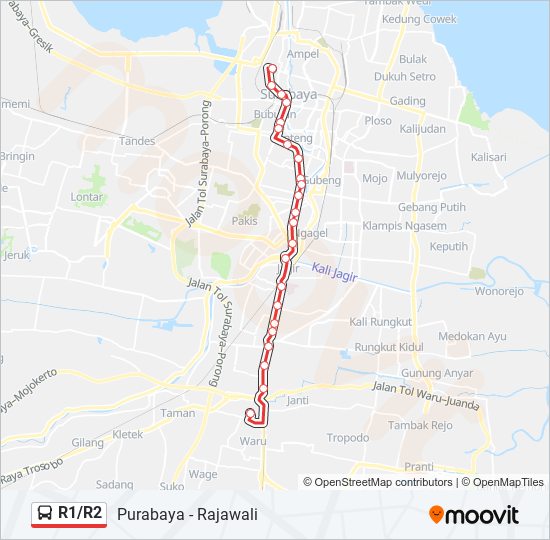 Rute r1r2: Jadwal, Pemberhentian & Peta - Rajawali (Diperbarui)