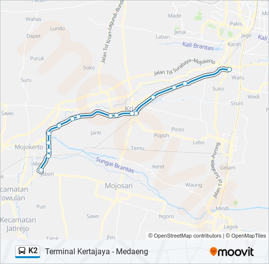 k2 Route: Schedules, Stops & Maps - Terminal Kertajaya (Updated)