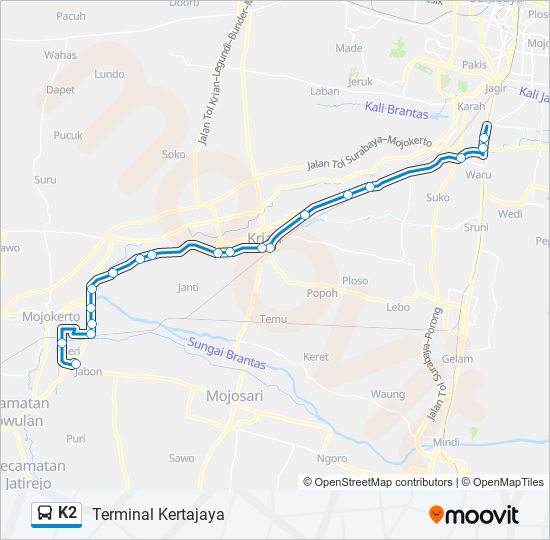 k2 Route: Schedules, Stops & Maps - Terminal Kertajaya (Updated)