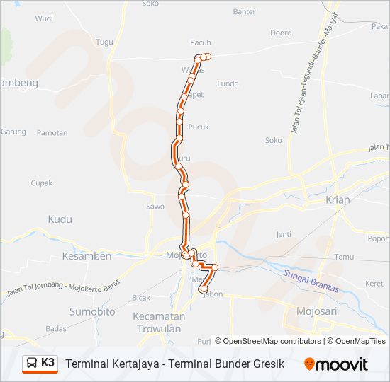 Rute k3: Jadwal, Pemberhentian & Peta - Terminal Kertajaya (Diperbarui)